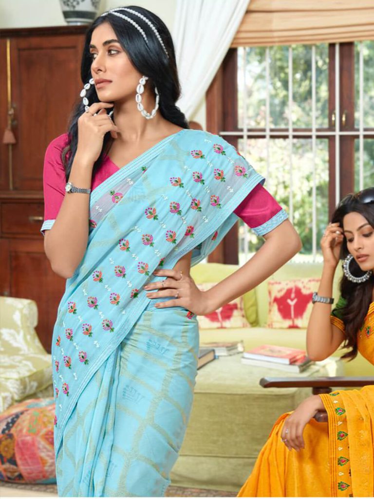 Saree Embroidery Designs: Try New & Trendy Styles